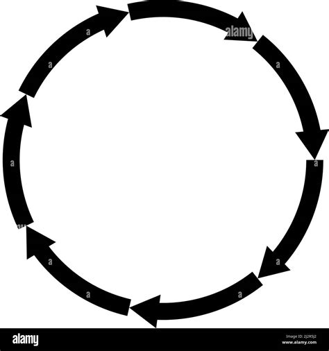Circular Circle Arrows As Repetion Recycle Cycle Icon Symbol Stock Vector Illustration