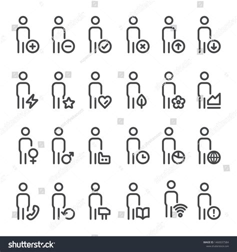 User Personal Skill Icon Setvector Illustration Stock Vector Royalty Free 1460037584