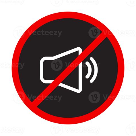 No Sound Icon No Speaker No Honking No Sound Pollution Icon With