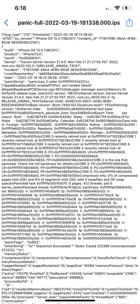 Can Anyone Help With This Panic Log Please Rmobilerepair