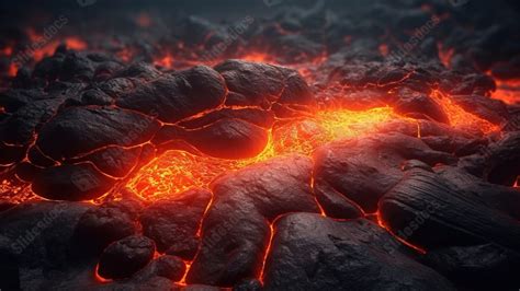 Lava In The Forest In Closeup With Flames Powerpoint Background For Free Download Slidesdocs