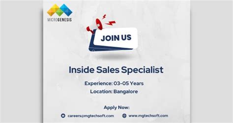 Microgenesis Techsoft On Linkedin Inside Sales Executive Microgenesis Techsoft