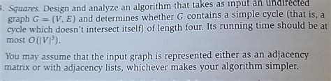 solved squares design and analyze an algorithm that takes