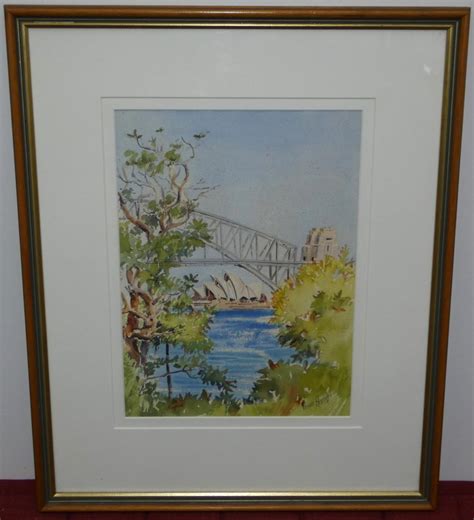 Lot A Heidi Hereth Watercolour Sydney Harbour 1989