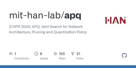 Github Mit Han Labapq Cvpr 2020 Apq Joint Search For Network Architecture Pruning And