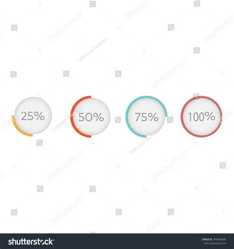 Pie Charts Infographic Template Workflow Web Stock Vector Royalty Free Shutterstock