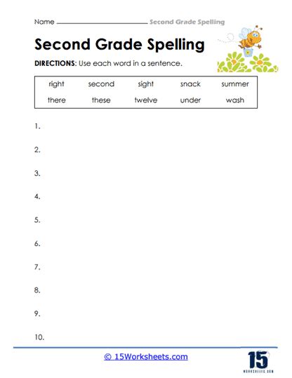 2nd Grade Spelling Words Worksheets 15 Worksheets Library