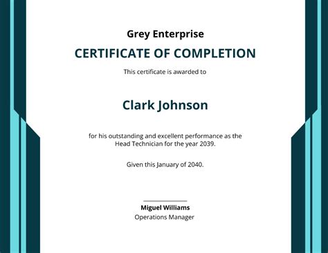 Free Technician Excellence Certificate Template To Edit Online