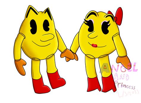 Valentines Day Fa Pac Man X Ms Pac Man By Angelthecyborgpanda On