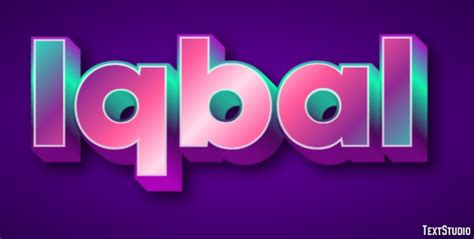Iqbal Text Effect And Logo Design Name