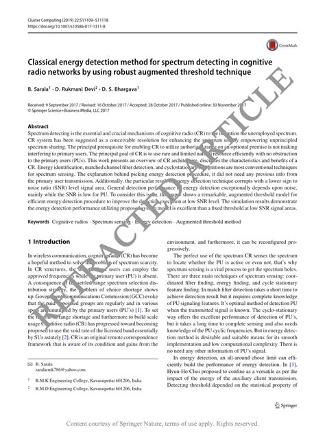 Classical Energy Detection Method For Spectrum Detecting In Cognitive Radio Networks By Using