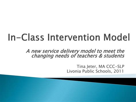 Ppt In Class Intervention Model Powerpoint Presentation Free