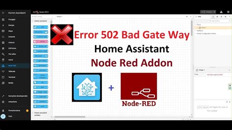 Fix Home Assistant Node Red 502 Bad Gate Way Solved Youtube