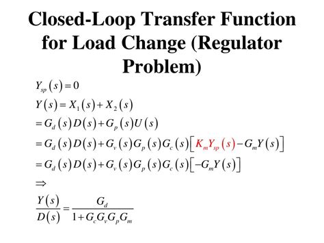 Ppt Dynamic Behavior Of Closed Loop Control Systems Transfer