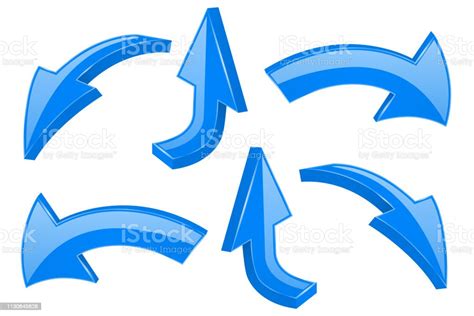 파란색 화살표입니다 3d 반짝 표지판 3차원 형태에 대한 스톡 벡터 아트 및 기타 이미지 3차원 형태 개체 그룹 디자인 Istock