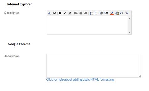 multiple lines of text rich text editor not working chrome ~ sharepoint
