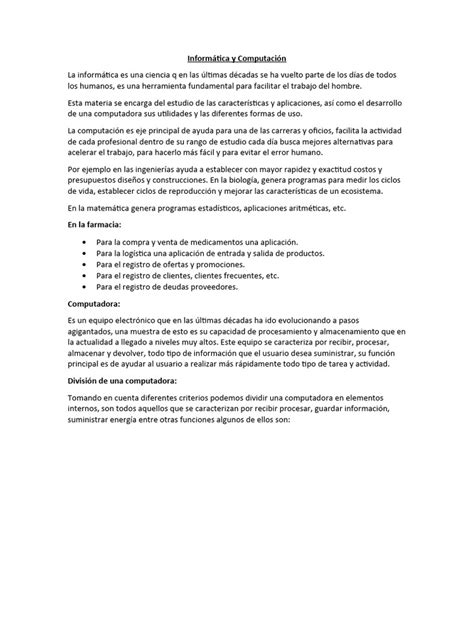 Componentes Internos Pdf Hardware De La Computadora Bienes Manufacturados