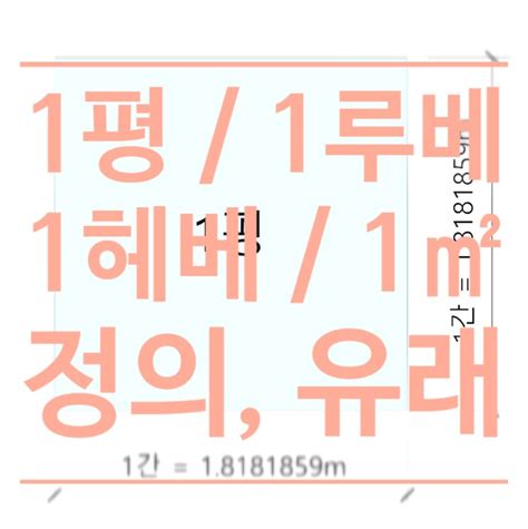 올바른 면적환산 1제곱미터 1루베 1헤베계산법 정의와 유래 네이버 블로그