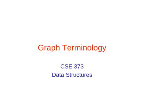 Pdf Graph Terminology Courses Cse373 06sp