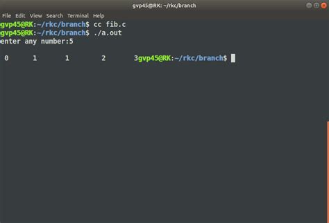 C Language Programming Fibonacci Series