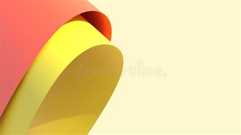 3d Background Paper Curve Abstact With Empty Area Stock Illustration
