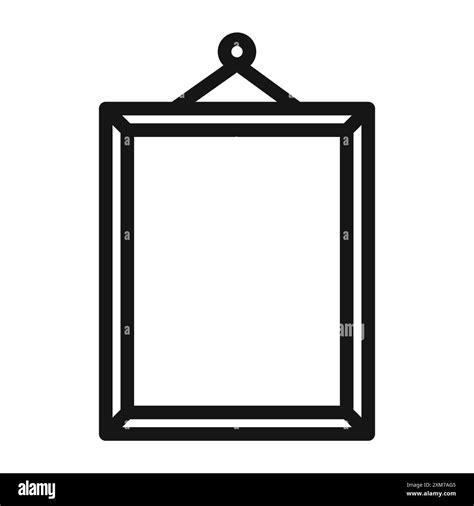 Photo Frame Icon Black Line Art Vector In Black And White Outline Set Collection Sign Stock