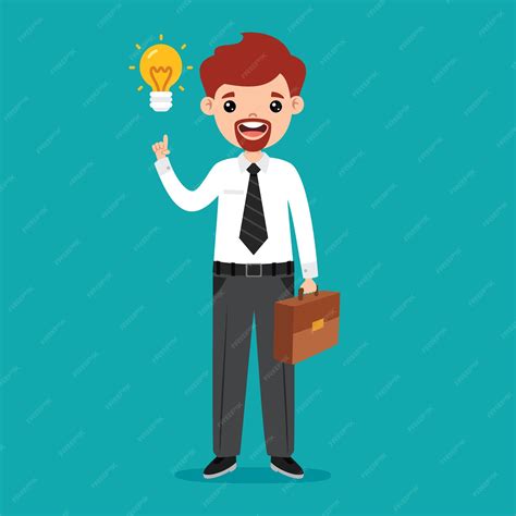 사업가 의 만화 ⁇ 화 프리미엄 벡터