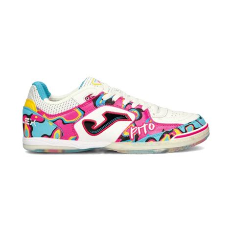 Zapatilla De Fútbol Sala Joma Top Flex Pito Blanco Coral Fútbol Emotion