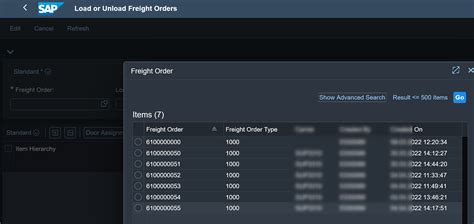 Solved Load Or Unload Freight Orders Sap Community