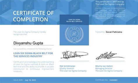 I Am Happy To Confirm That I Am Officially Lean Six Sigma Black Belt Certified Thanks Michiel