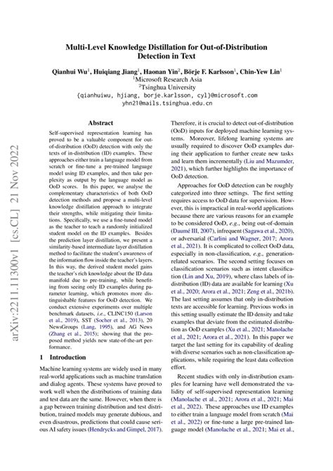Multi Level Knowledge Distillation For Out Of Distribution Detection In Text Deepai