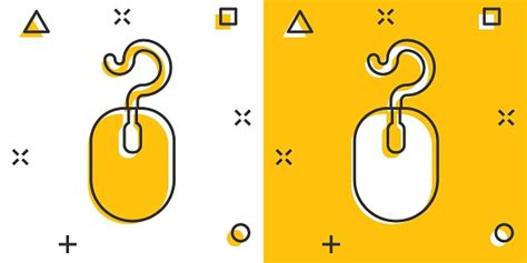 만화 스타일의 컴퓨터 마우스 아이콘 흰색 고립 된 배경에 커서 만화 벡터 그림 포인터 스플래시 효과 비즈니스 개념 0명에 대한