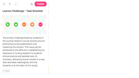 Learner Challenge Task Oriented Extend Activity Bank