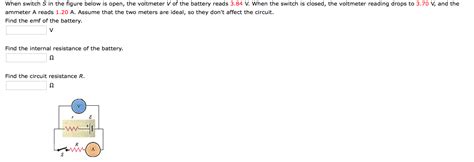 Solved When Switch S In The Figure Below Is Open The