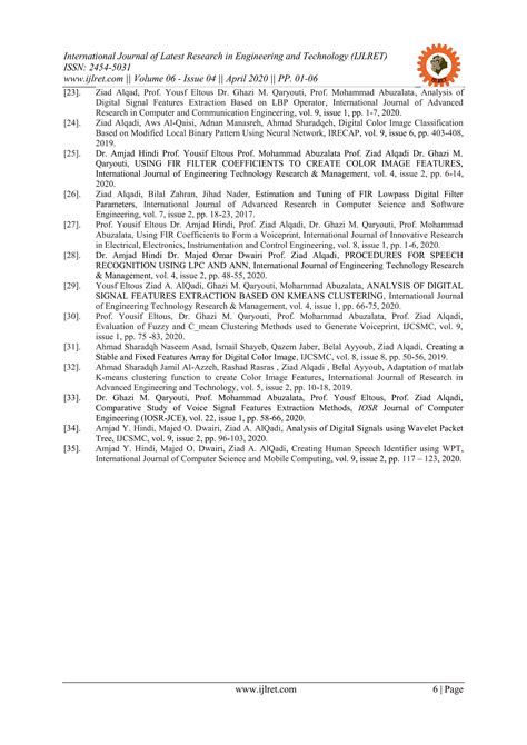 Analysis Of Speech Signal Mlbp Features Pdf