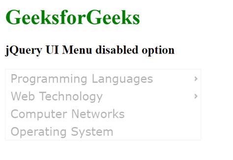 jQuery UI 菜单禁用选项 码农参考