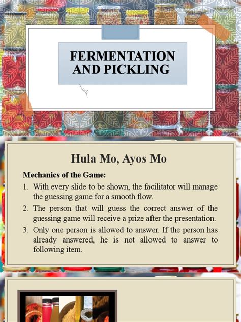 Group 4 Ppt Fermentation And Pickling Download Free Pdf Pickling Fermentation