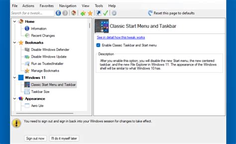 Fix Windows 11 Start Menu And Taskbar Tweak Tool Eroppa