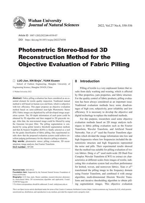 Pdf Photometric Stereo Based 3d Reconstruction Method For The