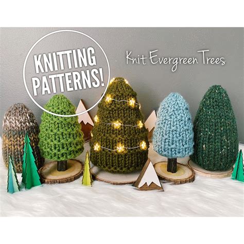 Knit Tree Pattern Knit Tree Knit Trees Knit Patterns Tree Pattern Knit Pattern Evergreen
