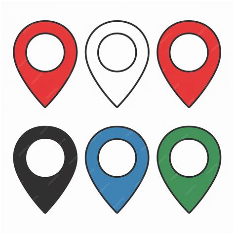 Premium Vector A Set Of Location Markers Commonly Known As Pin Icons