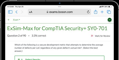 Comptia Sy0 701 Security Practice Exam Boson