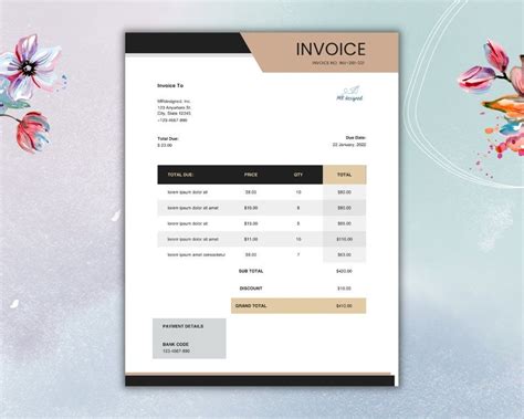 Video Editing Invoice