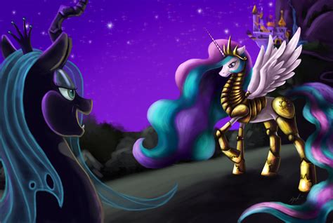 Chrysalis Queen Chrysalis Princess Celestia Princess Celestia
