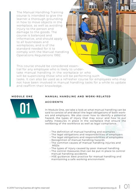 Manual Handling Training PDF Manual Handling Training PDF