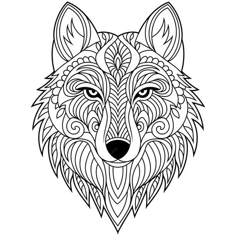 Premium Vector Tribal Fox Coloring Design