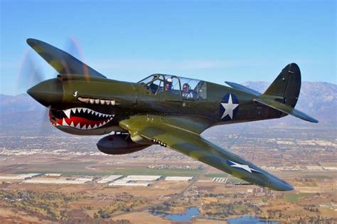 The Curtiss P 40 Warhawk Manufactured By Curtiss Wright Corporation Is