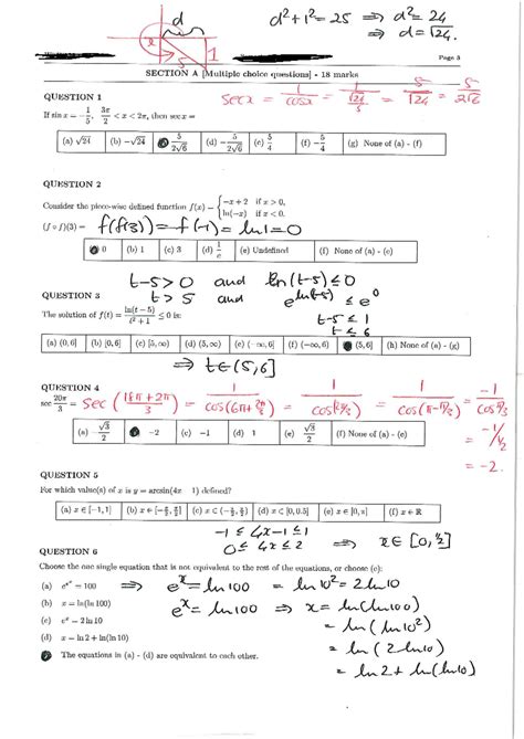 Memo Section A Wtw 158 St1 2024 D L 1 Page Section A Choice 18 Marks S Question Seex Cost 24