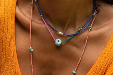 Beaded Necklaces Sustainable Jewellery By Ottoman Hands Blue Beaded