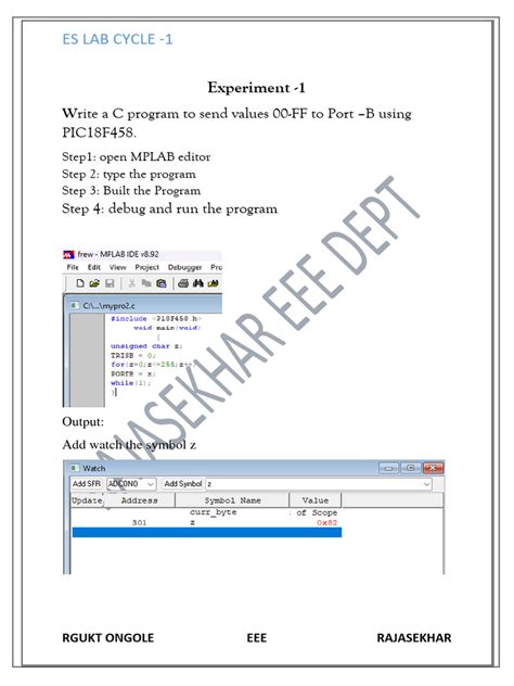 Embedded System Lab Manual 2 Pdf Office Equipment Computer Data
